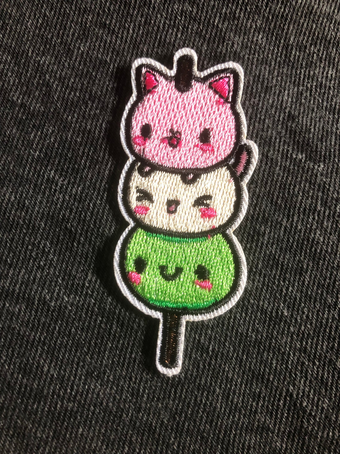 Cute Cat Patch, Dango Cat Patch, Iron On/ Sew on Patch Cotton ...