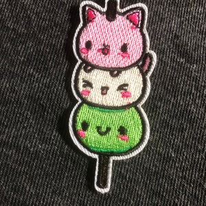 Cute Cat Patch, Dango Cat Patch, Iron On/ Sew on Patch Cotton ...