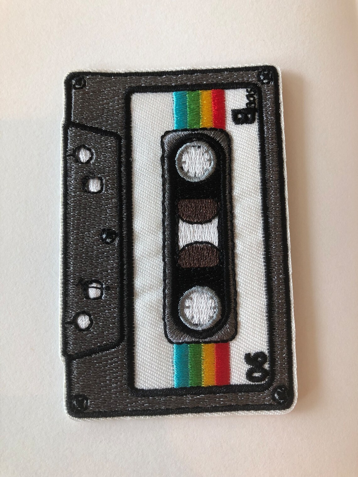Cassette Tape Patch, Vintage Cassette Tape Patch, Cotton Embroidery ...