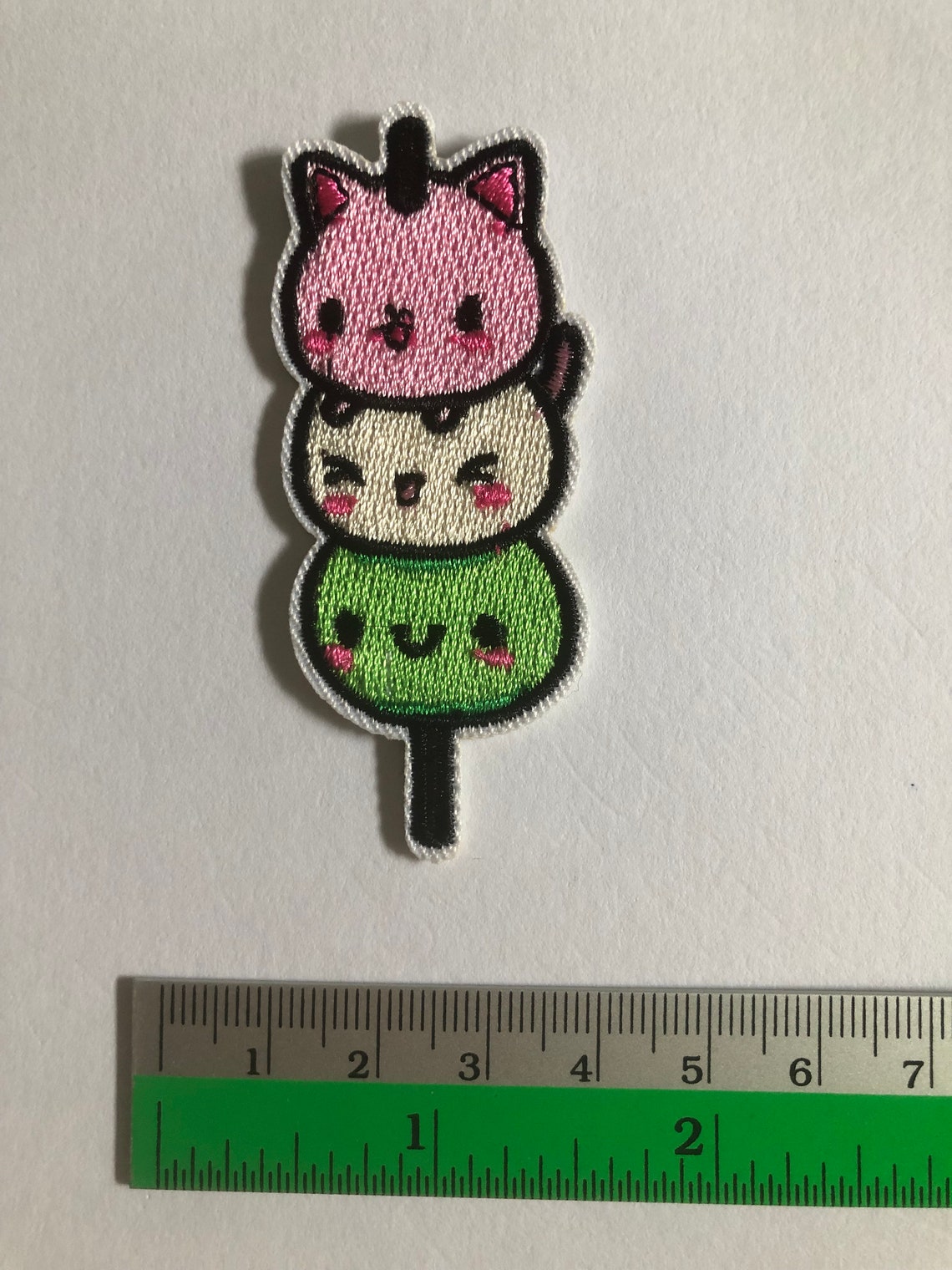 Cute Cat Patch, Dango Cat Patch, Iron On/ Sew on Patch Cotton ...