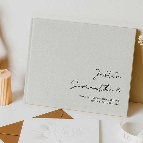 Custom Wedding Signing Book - Etsy