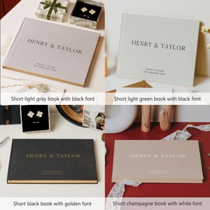 Custom Wedding Guest Book, Personalized Wedding Reception Guestbook ...