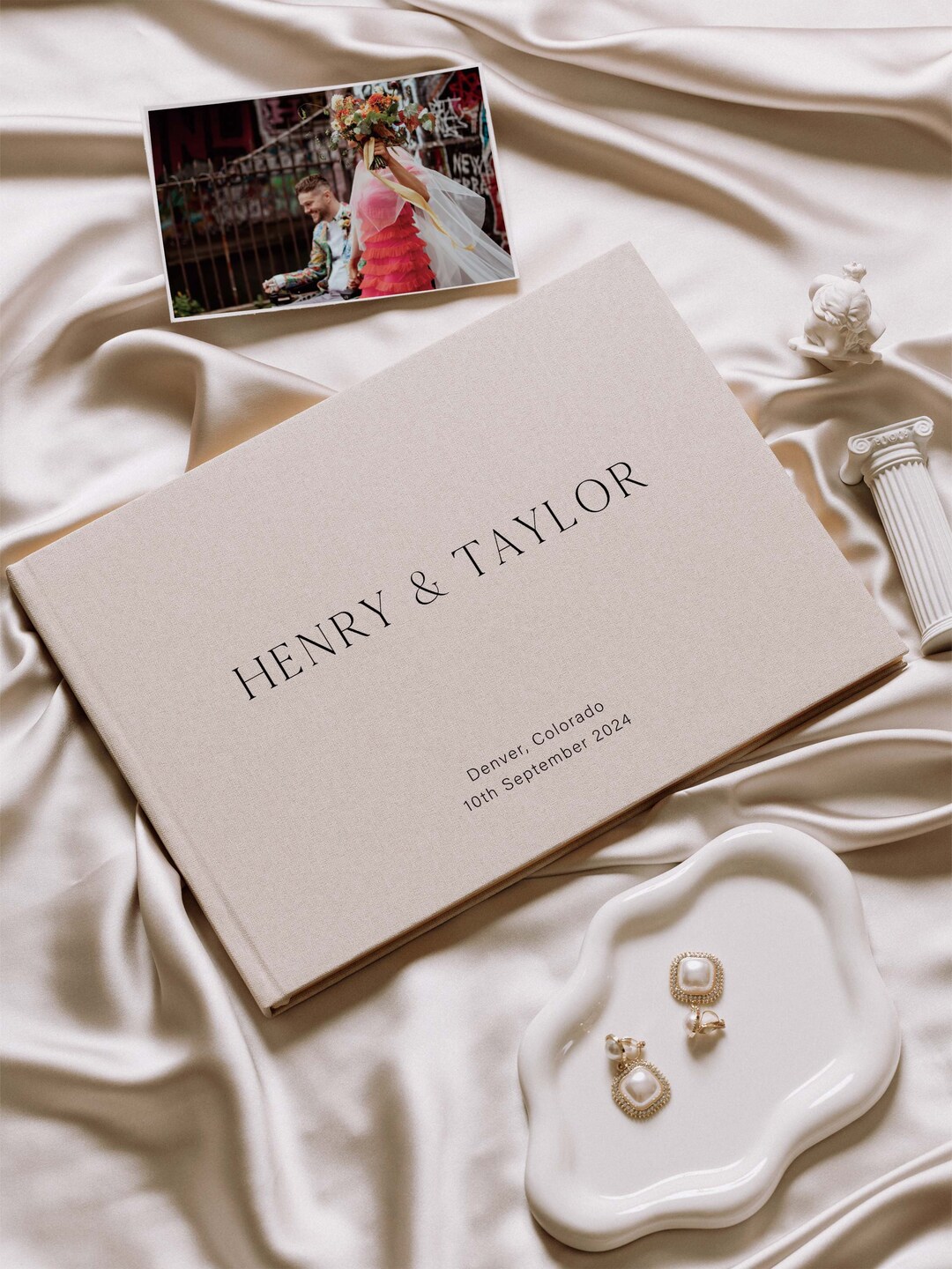 Custom Guest Book, Personalized Wedding Signing Guest Book, Engagement ...