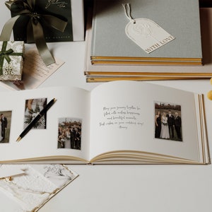 Custom Guest Book, Personalized Wedding Signing Guest Book, Engagement ...