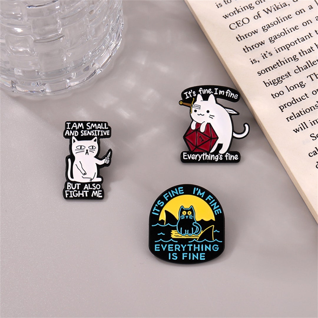 Creative Diablo Black Cat Pin Set Hands Pins Enamel Pins Laple - Etsy