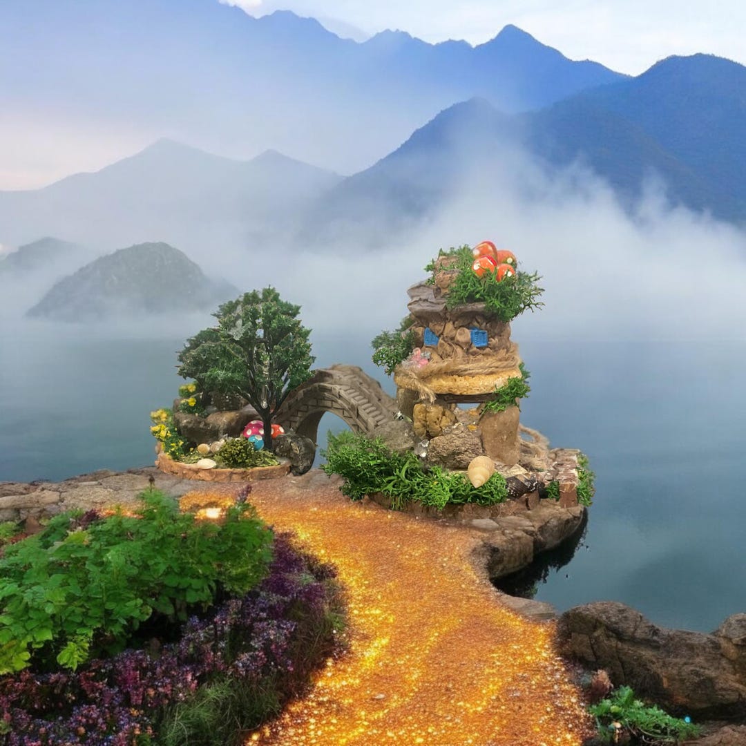 Fairyland Villages: temple Bridge Fairy Village Elf Village Magic ...