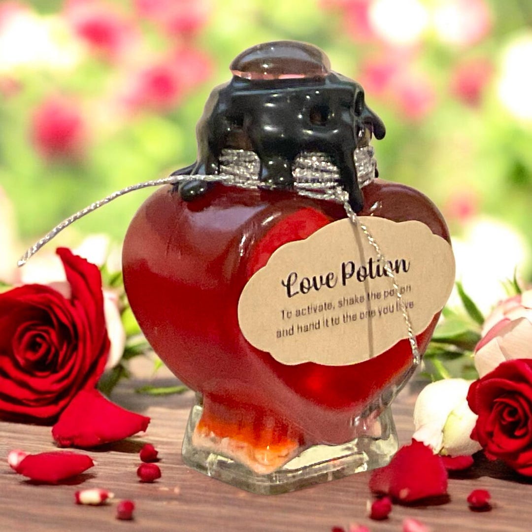 Color Changing Love Potion Bottle: Heart Decor, Valentine's Gift - Etsy