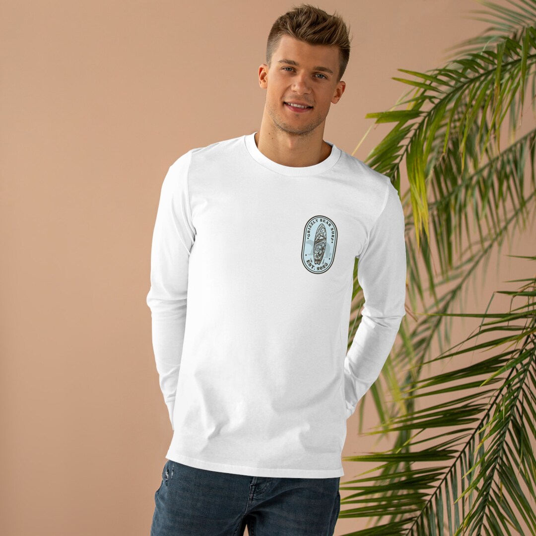 Mini Mal Baby Blue Grizzly Bear Surf Long Sleeve Tee - Etsy