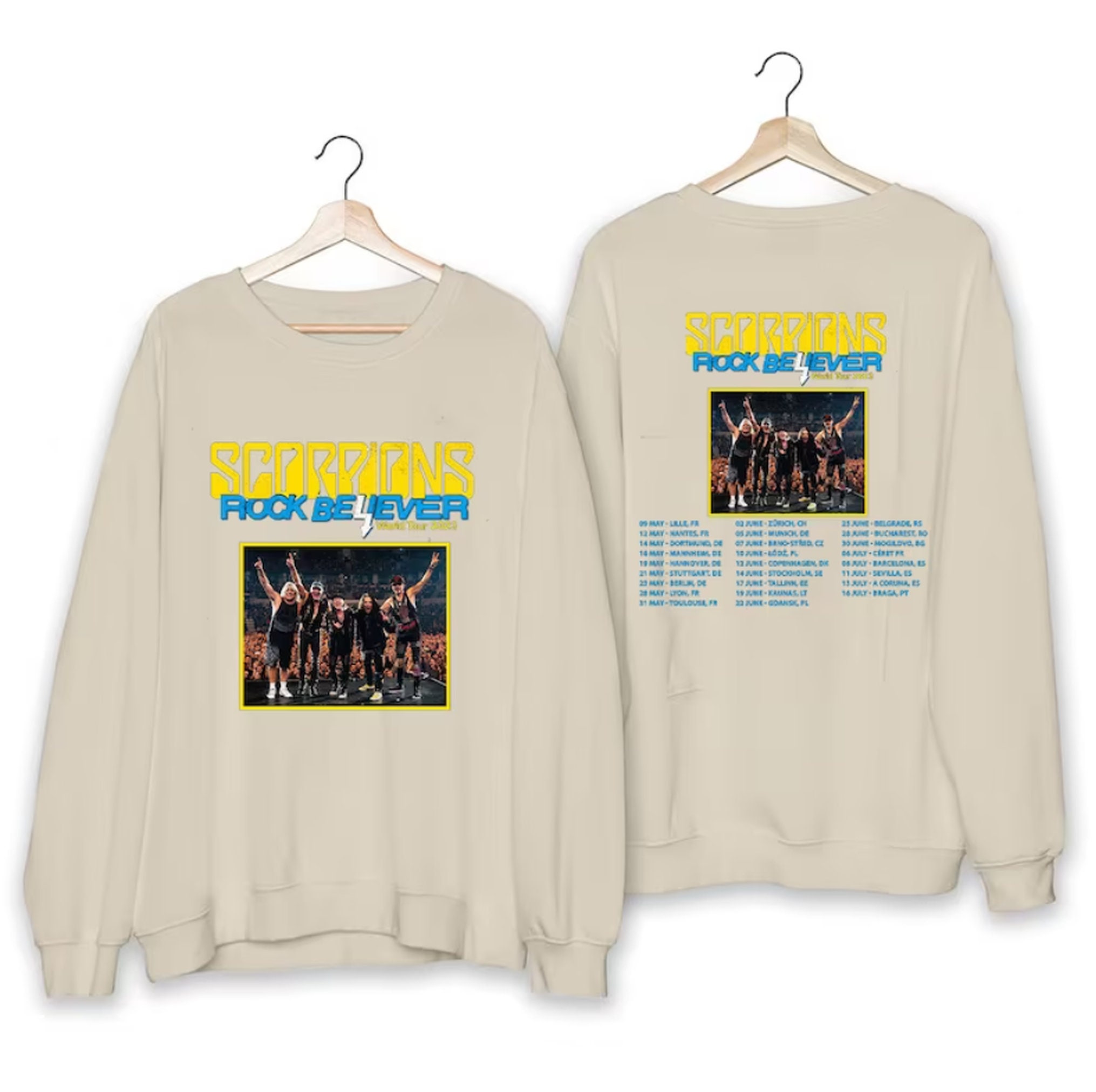 Scorpions The Europe Leg of The 2023 Rock Believer World Tour Shirt ...