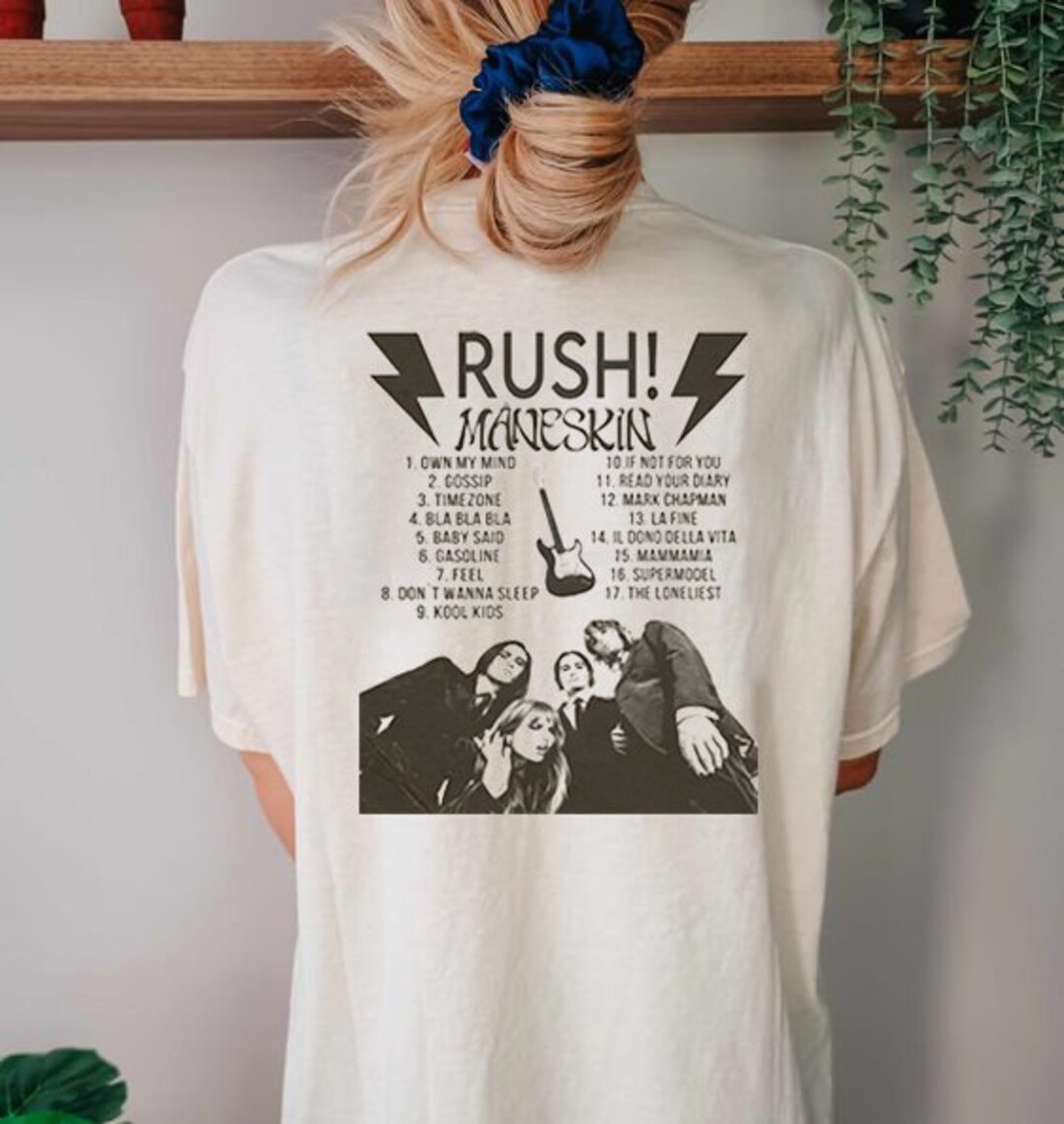 Vintage Maneskin Band Shirt, Maneskin Rush World Tour 2023 Shirt ...