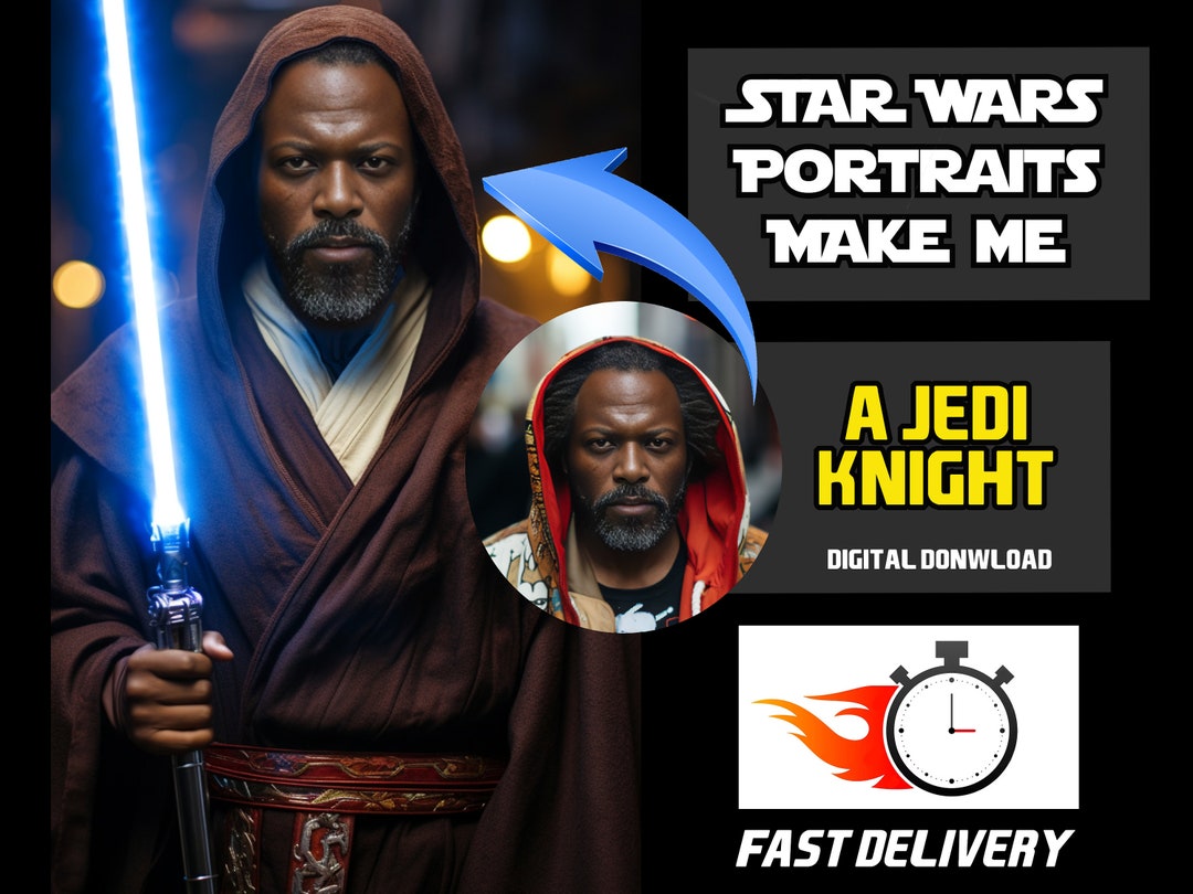 Jedi Knight Custom Digital Portrait - Transform Yourself Into a Jedi ...