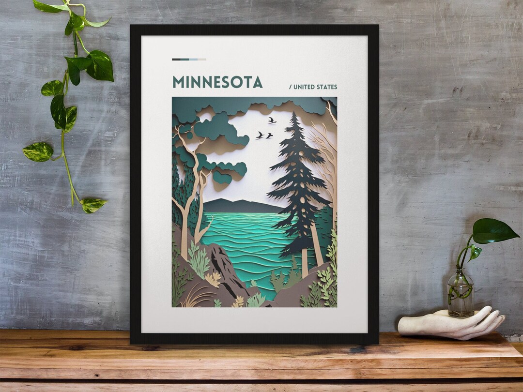 Minnesota Print | Minnesota Print | up North Painting | Art From ...