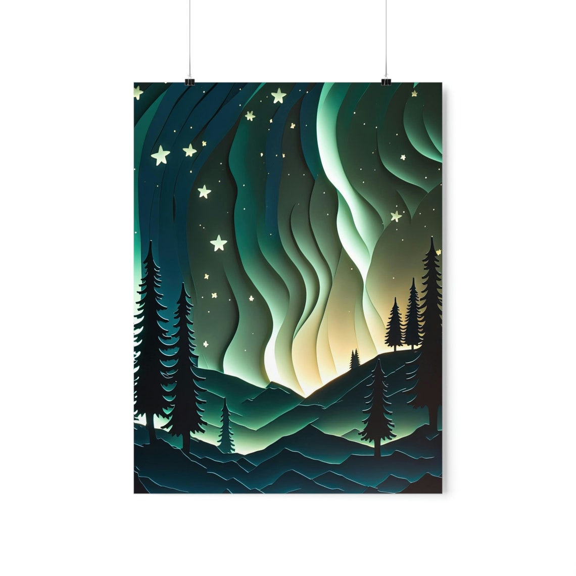 Northern Lights Print | Minnesota Print | Travel Poster | Duluth ...
