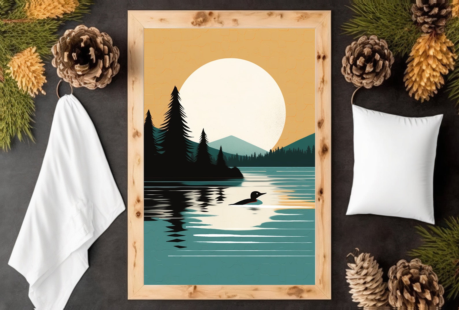 Vintage Loon Print, Lake House Decor, Loon Art, Minnesota Poster, Loon ...