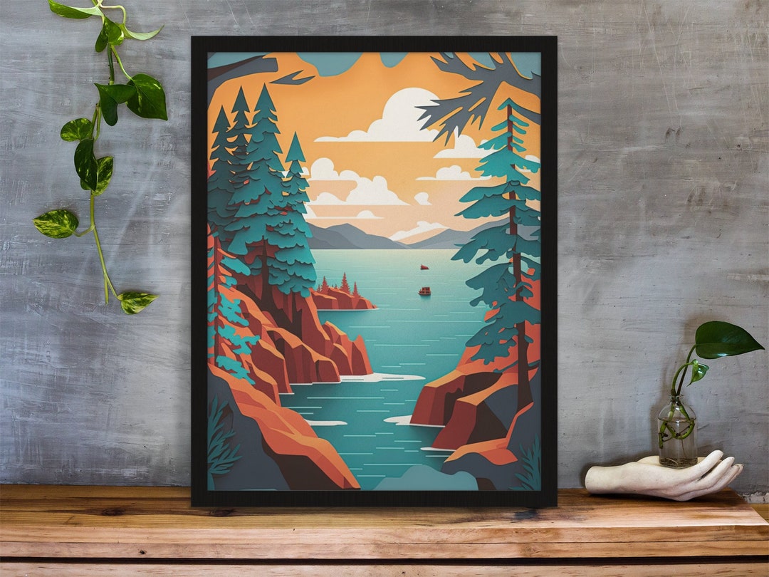 Lake Superior Print | Minnesota Print | up North Painting | Art From ...