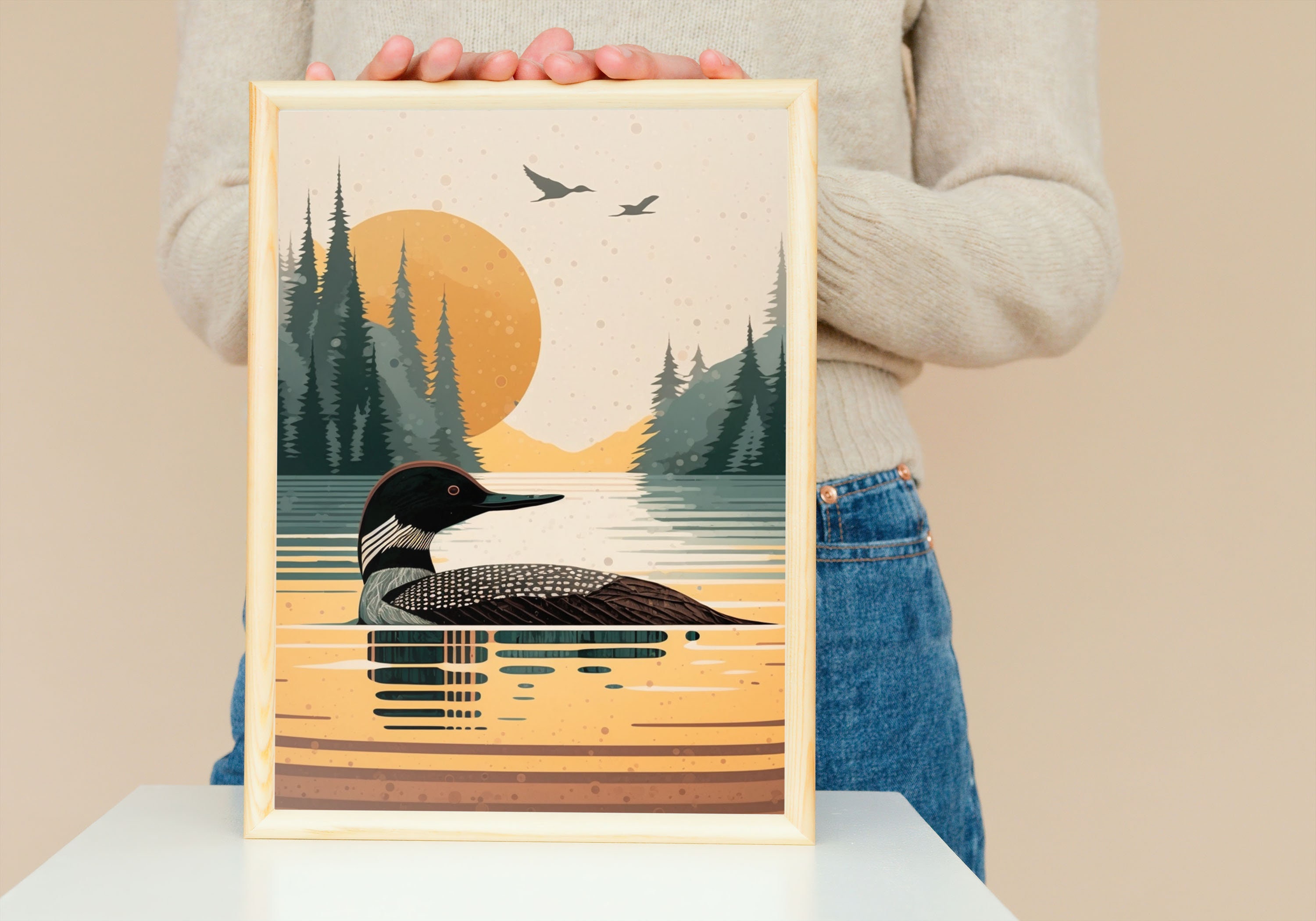 Vintage Loon Print Nature Art Lake House Prints - Etsy