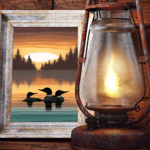 Vintage Loon Print | Nature Art | Lake House Prints | Minnesota Poster ...
