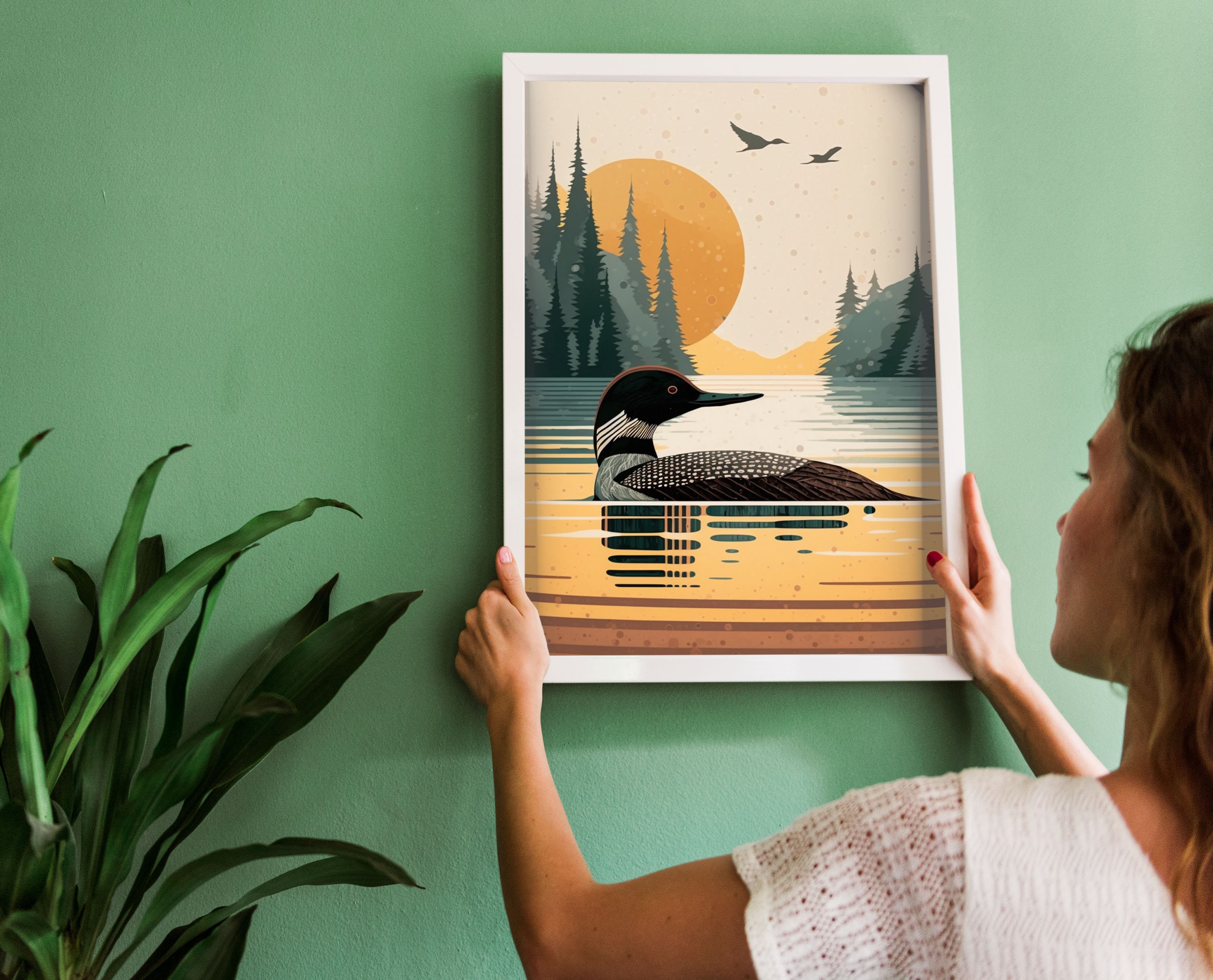 Vintage Loon Print Nature Art Lake House Prints - Etsy