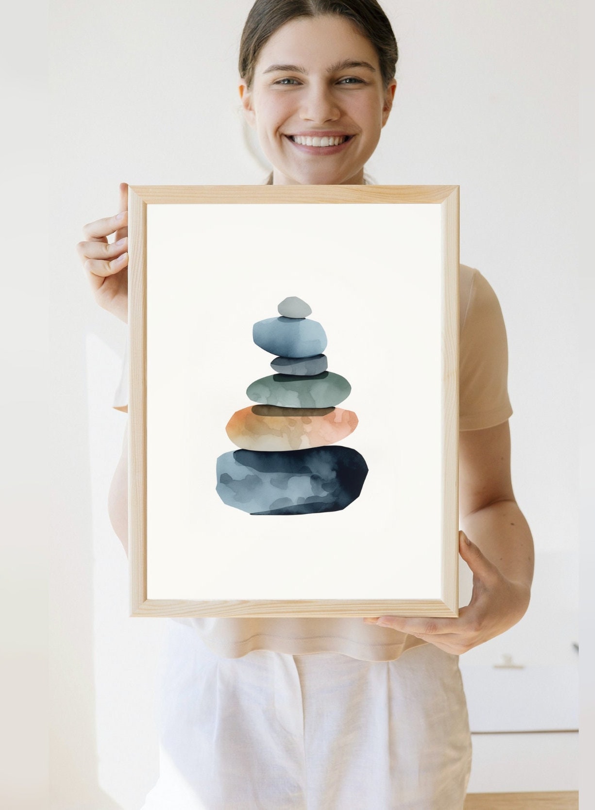 Lake Superior Stones Art Balance Print Minnesota Print - Etsy