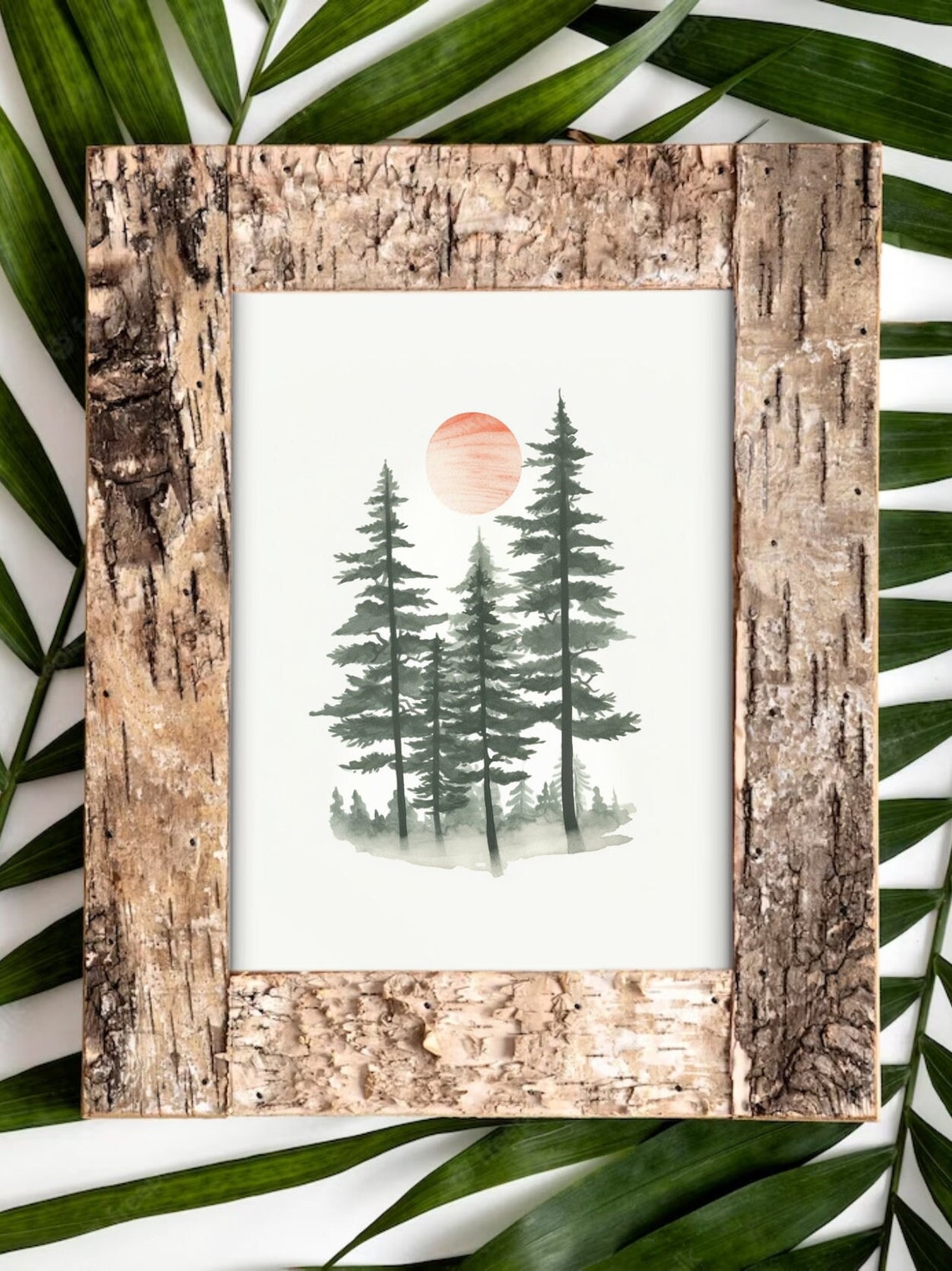 Pine Tree Wall Print | Scandinavian Decor Winter Wall Print Pine Tree ...