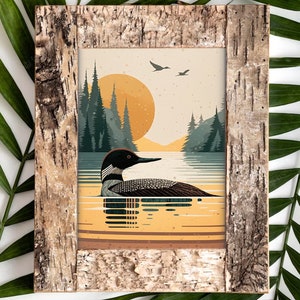 Vintage Loon Print | Nature Art | Lake House Prints | Minnesota Poster ...