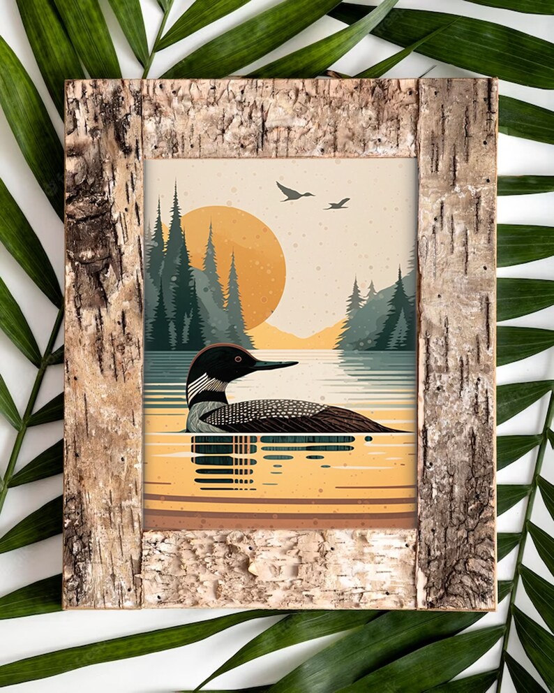 Vintage Loon Print | Nature Art | Lake House Prints | Minnesota Poster ...
