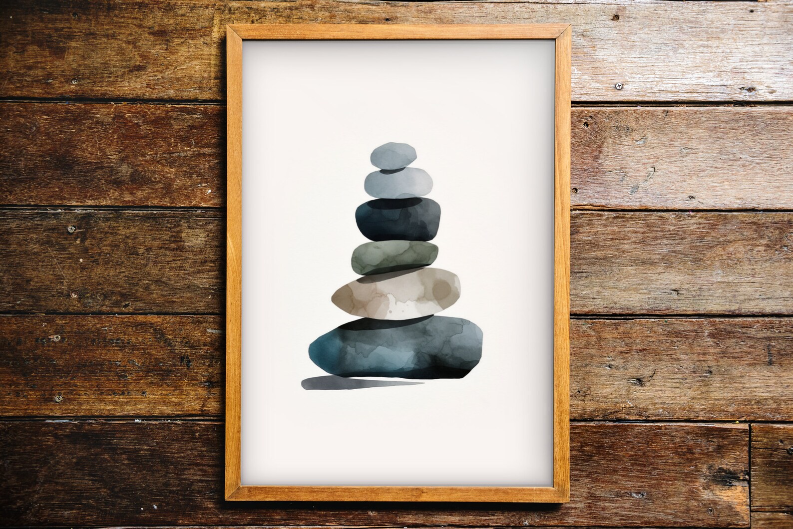 Balancing Stones Art Pebbles Print Meditation Wall Art Yoga Studio Wall ...