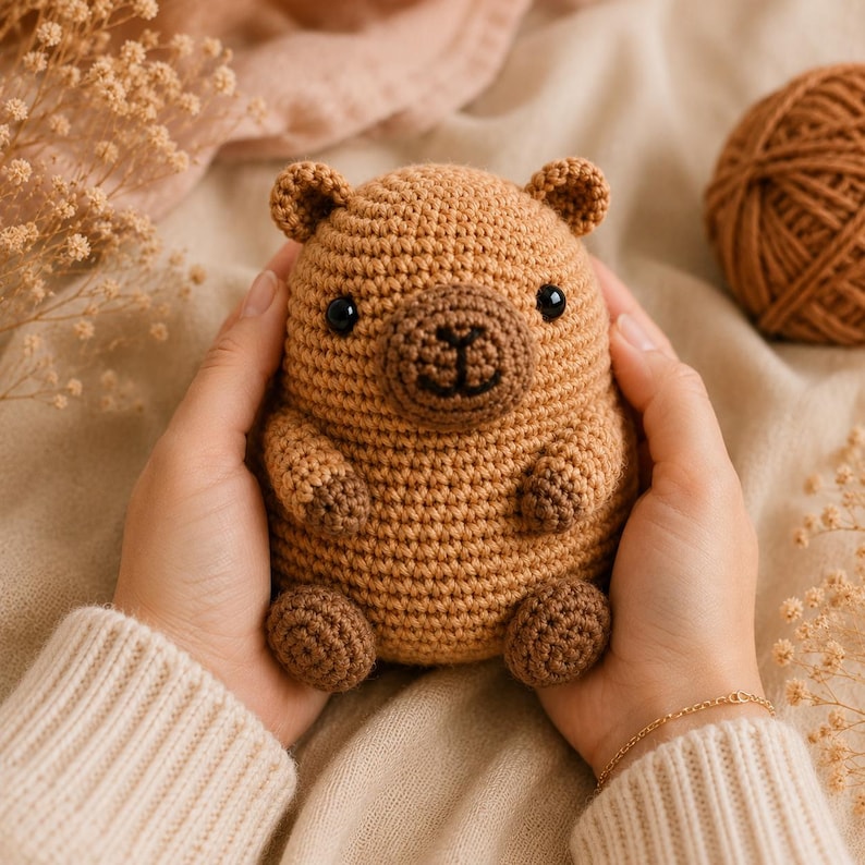 Capybara Crochet Pattern PDF | Amigurumi in German | Beginner Plush Toy ...