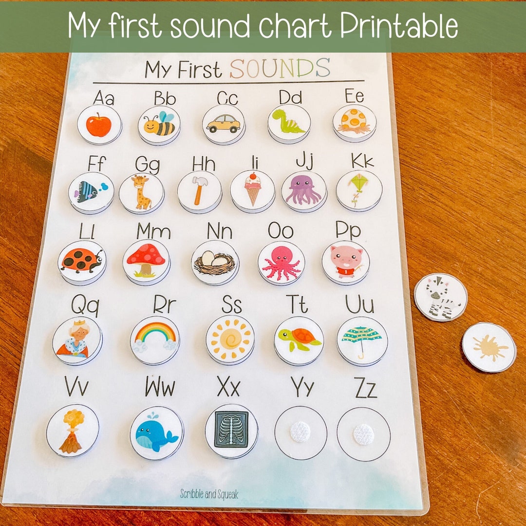 Printable Sound Learning Chart, Alphabet Matching, Toddler Teaching ...