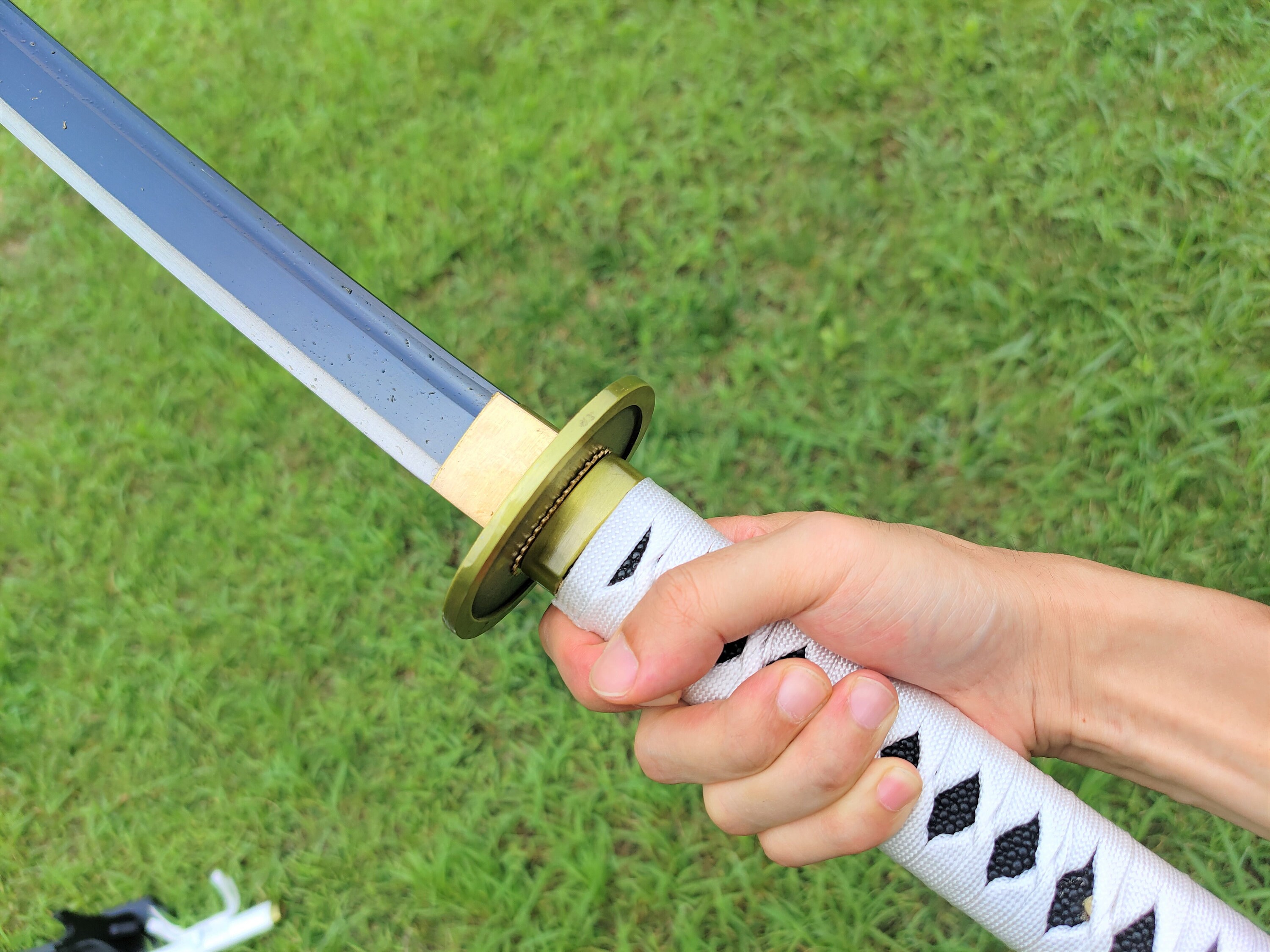 Anime Katana Sword One Piece Cosplay Roronoa Zoro Sword Handmade White ...