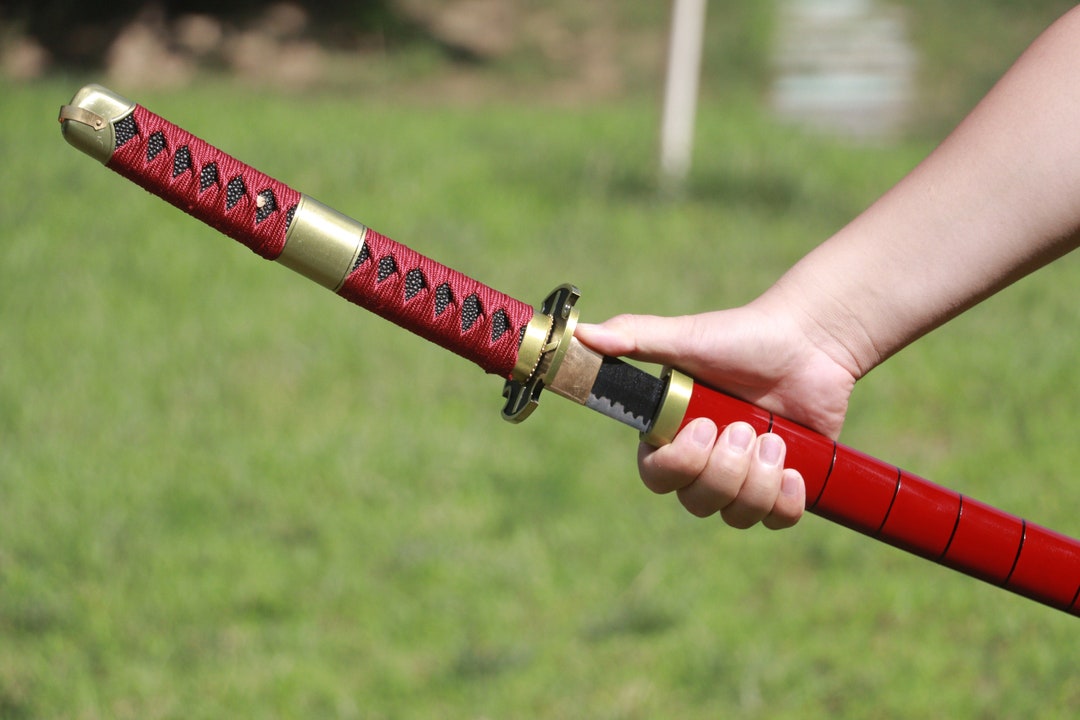 Anime Katana Sword One Piece Cosplay Roronoa Zoro Sword Handmade White ...