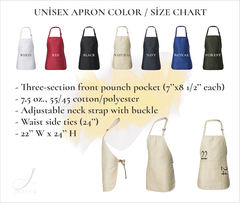 Custom Kitchen Apron, Personalized Aprons for Women, Custom Apron ...