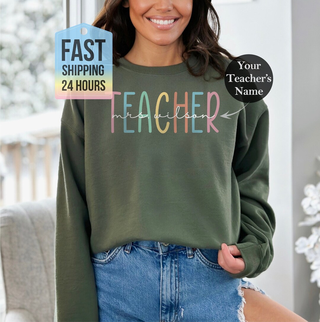 Custom Teacher Sweatshirtteacher Sweatshirtcustom - Etsy