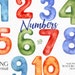 Numbers Watercolor Printable Educational Poster Numbers Print Kids Room ...