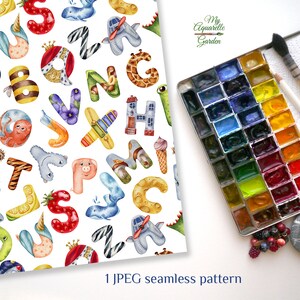 Alphabet Letters. Abcs Poster. Watercolor Printable Wall Art ...