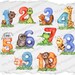 Numbers Poster. Cute Animals. Watercolor Charactres. Printable ...