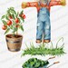 Gardening, Farmhouse Clipart. Watercolor Hand-painted Images ...