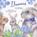 Watercolor Easter Bunny Clipart. Printable. Little Cute - Etsy
