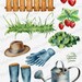Gardening, Farmhouse Clipart. Watercolor Hand-painted Images ...
