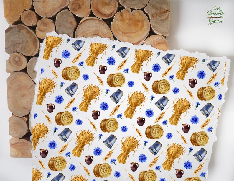 Milk Farm. Cow, Calf Clipart. Watercolor Hand-painted Images. Rustic ...