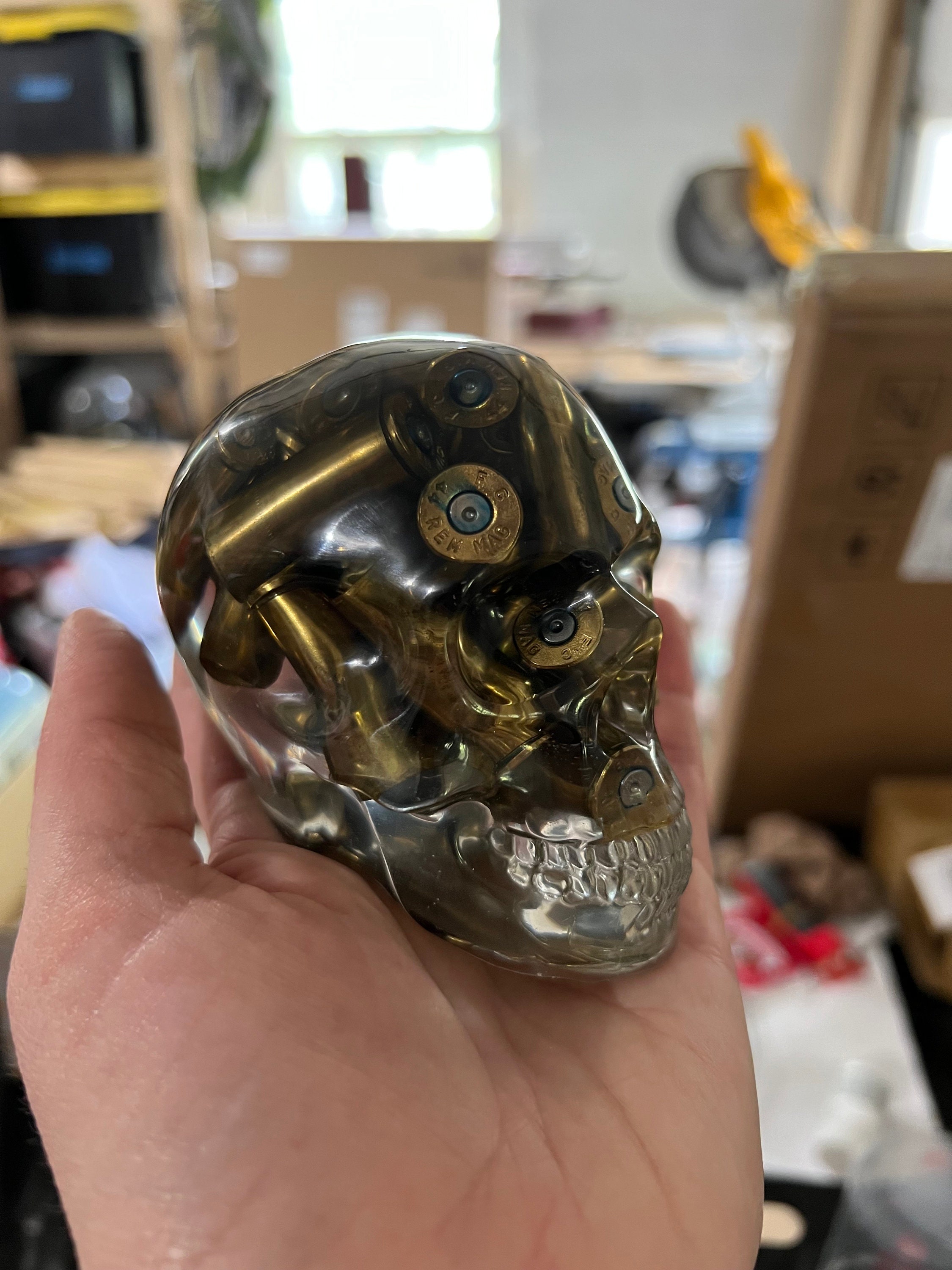 Ammo Skull Epoxy Skull Bullet Skull Epoxy Resin Skull Skull Decoration ...