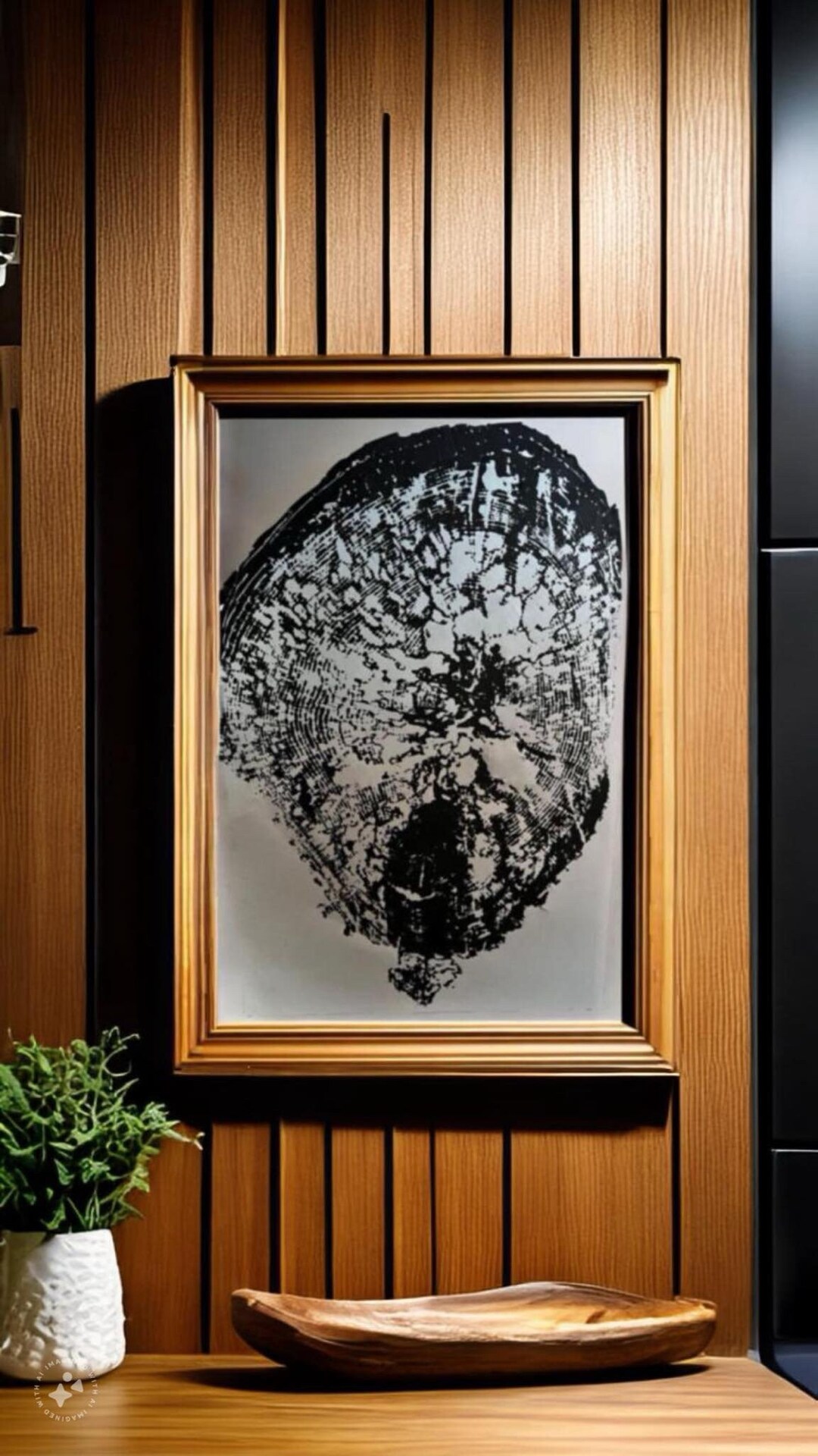 Virginia State Red Oak Tree Tree Ring Print Hand Pulled Ink Print Wood ...
