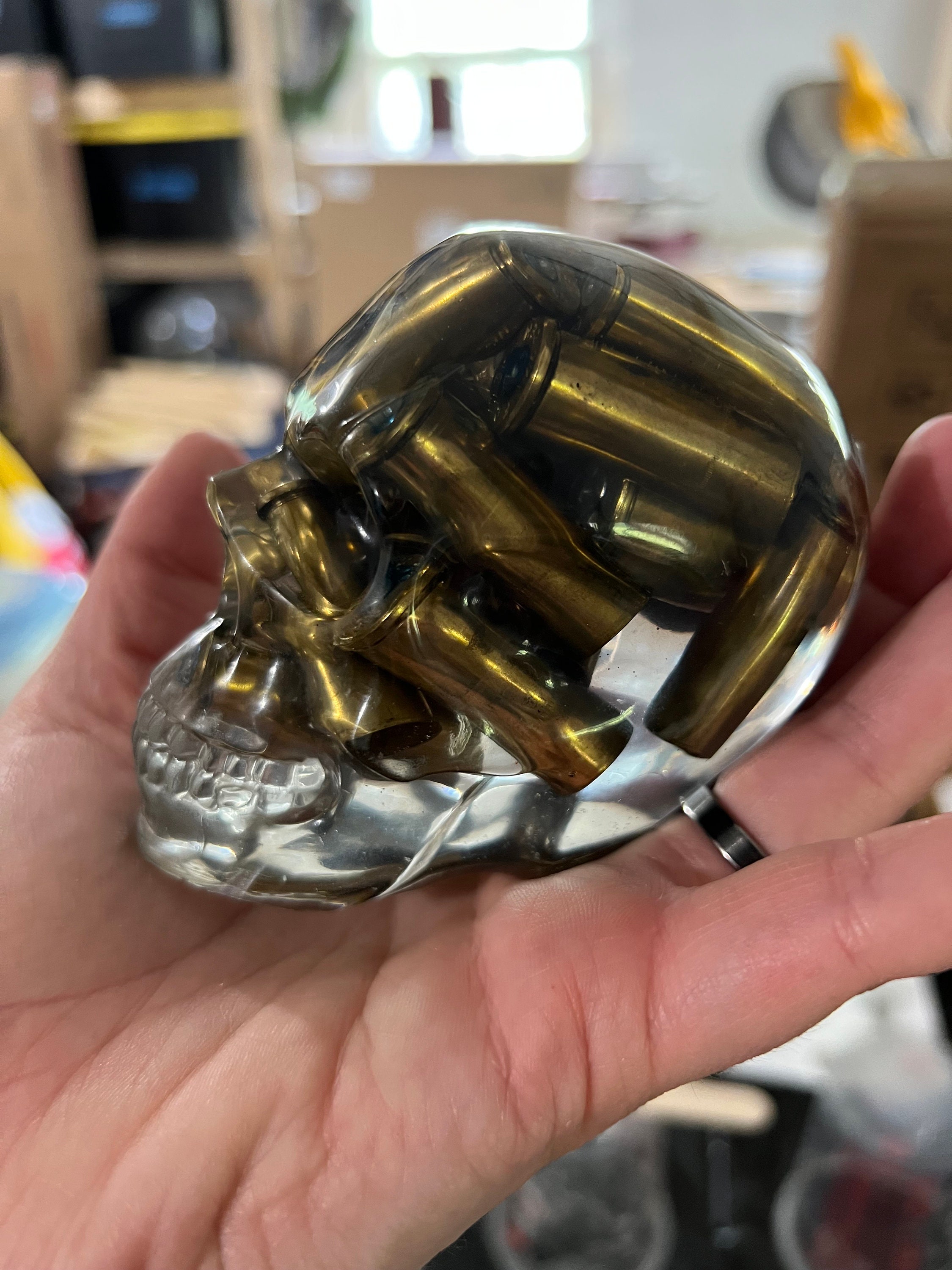 Ammo Skull Epoxy Skull Bullet Skull Epoxy Resin Skull Skull Decoration ...