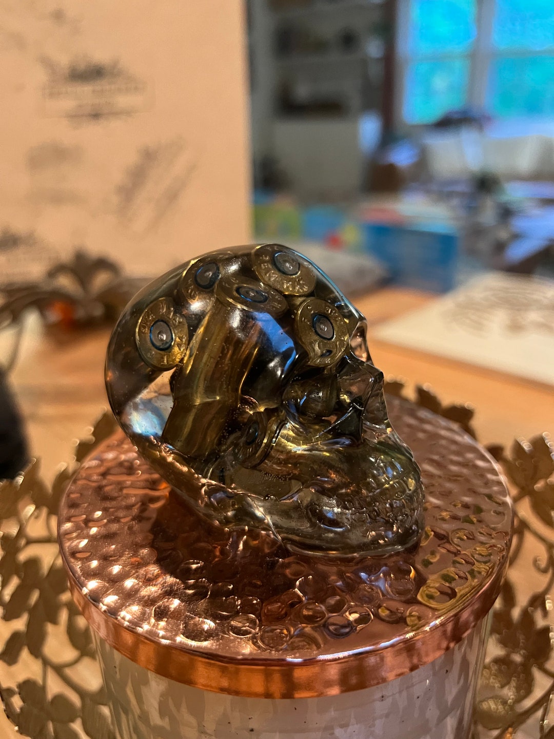 Ammo Skull Epoxy Skull Bullet Skull Epoxy Resin Skull - Etsy