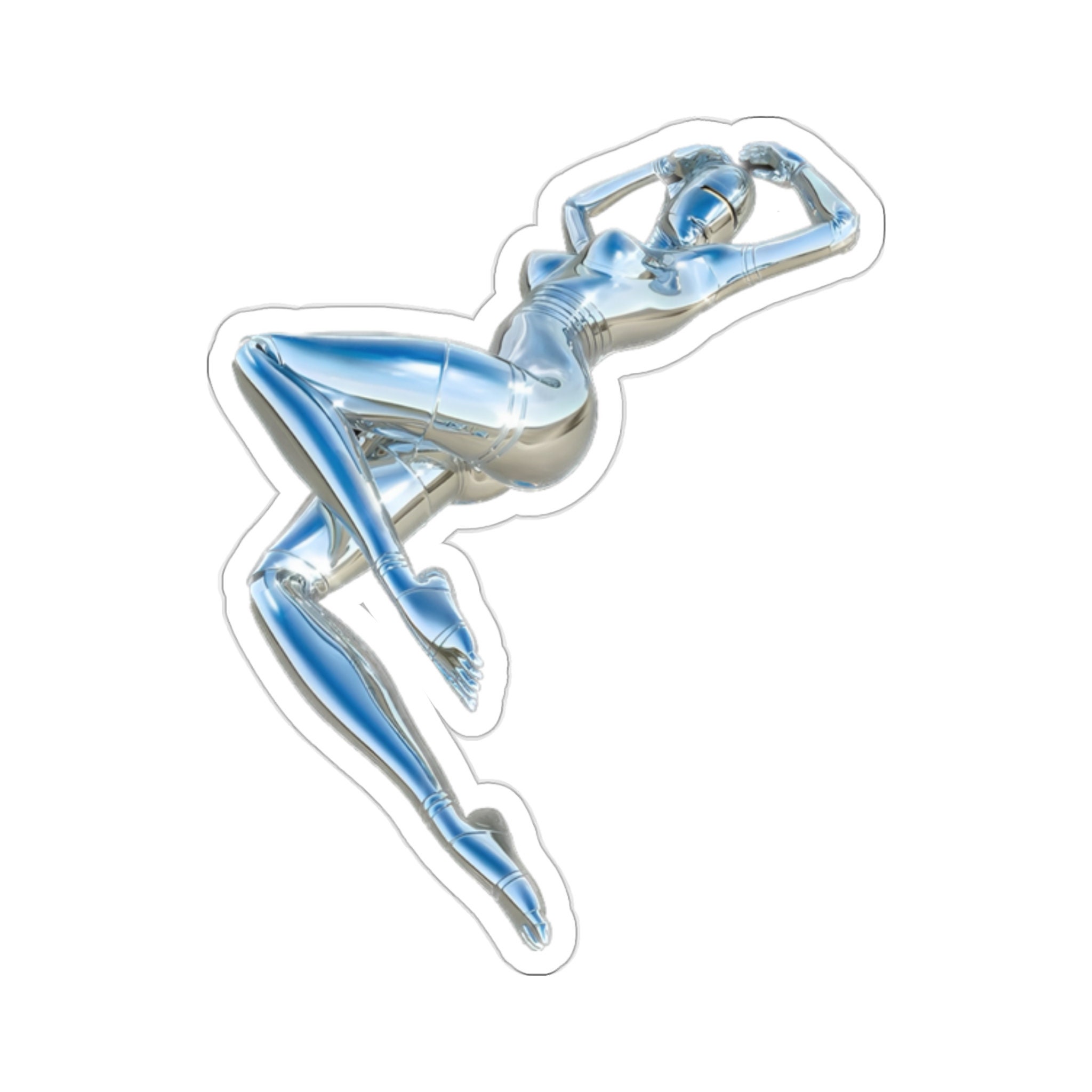 Cyborg Women Sticker Cyberpunk Design Sticker Robotic Body - Etsy