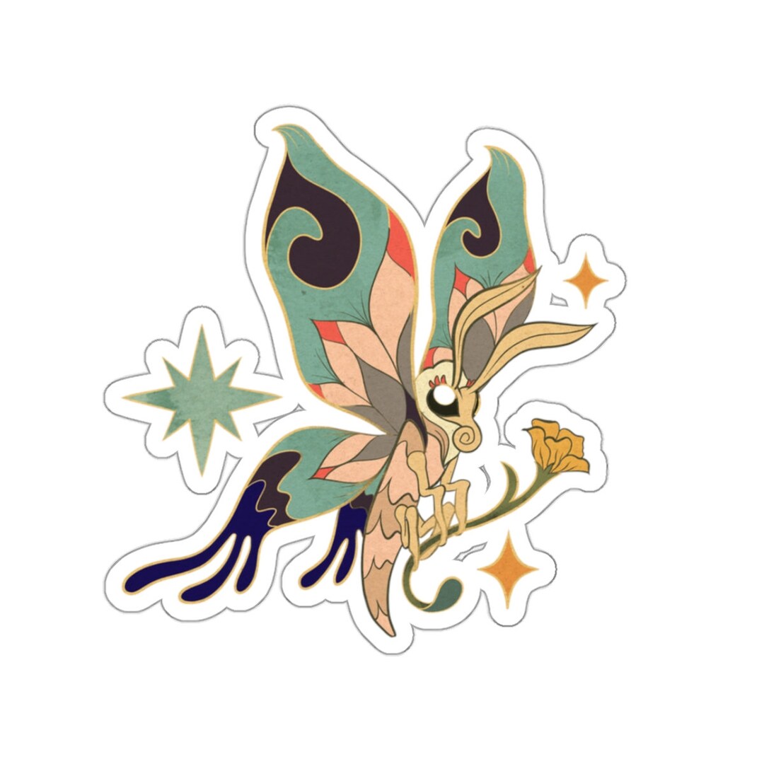 Beautiful Floral Butterfly Sticker Water Bottle Sticker Floral Wings ...