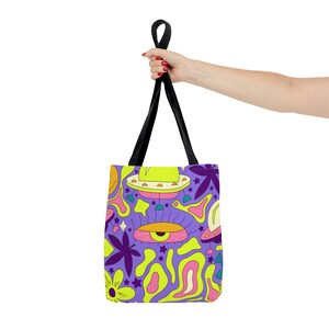 Colorful Psychedelic Tote Bag Cute and Funky Tote Trippy Imaginarium ...