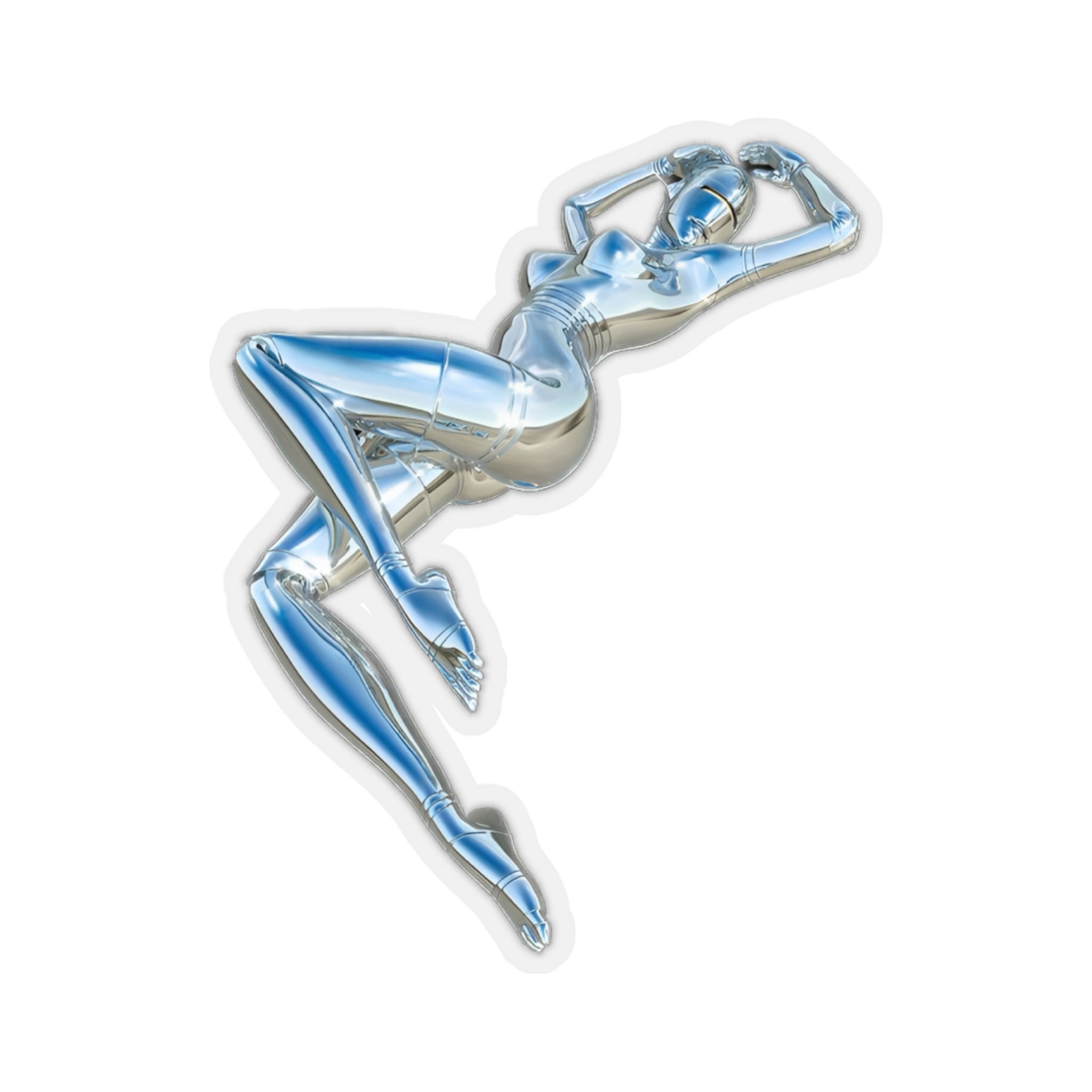 Cyborg Women Sticker Cyberpunk Design Sticker Robotic Body - Etsy