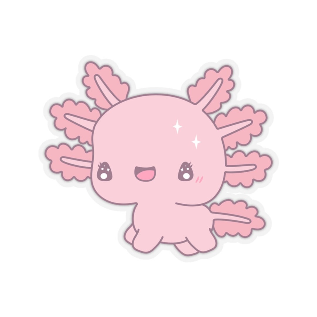 Cute Aqua Axolotl Sticker Water Bottle Stickers Playful Axolotl Bottle ...