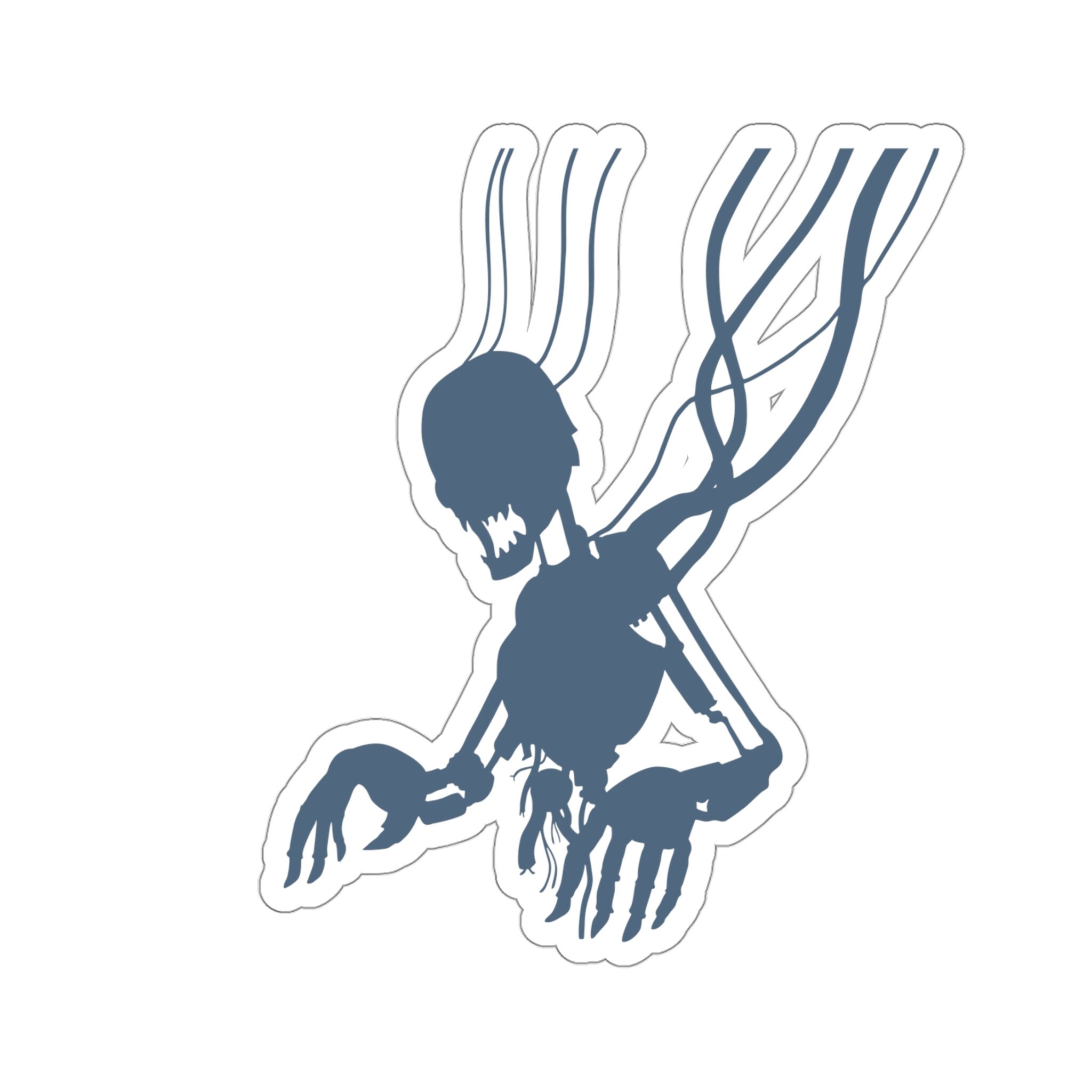 Cyborg Aesthetic Sticker Robotic Sticker Navy Blue AI - Etsy